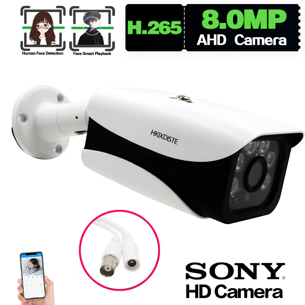 8MP Wired CCTV BNC Analog Camera Outdoor Street Waterproof 4K AHD ...