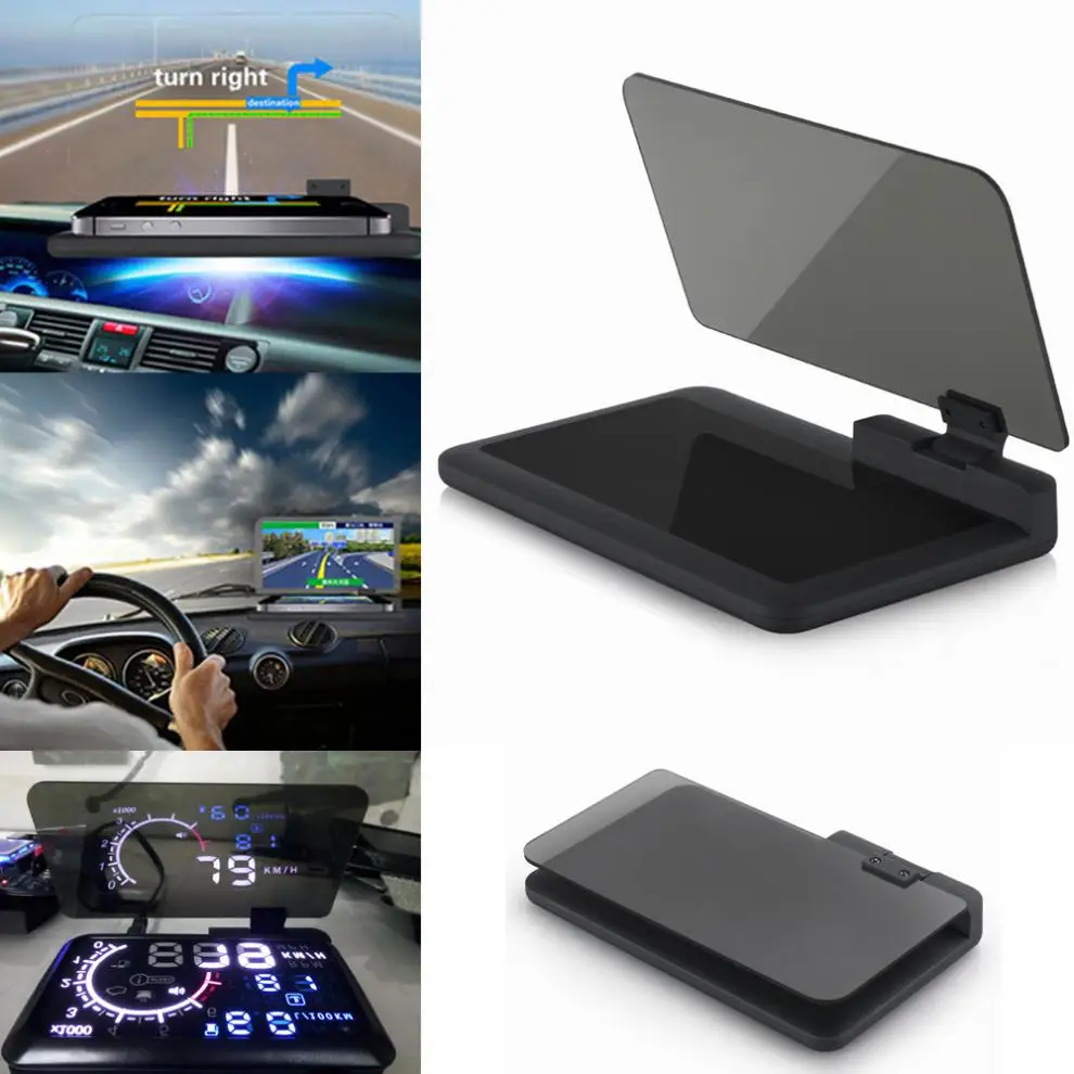 Hd Reflection Car Hud Holder Navigation Mobile Cell Phone Mount Stand ...