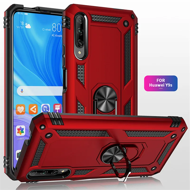 For Huawei Y9S Case Magnet Car Ring Stand Holder Cover For Huawei Y9s ...