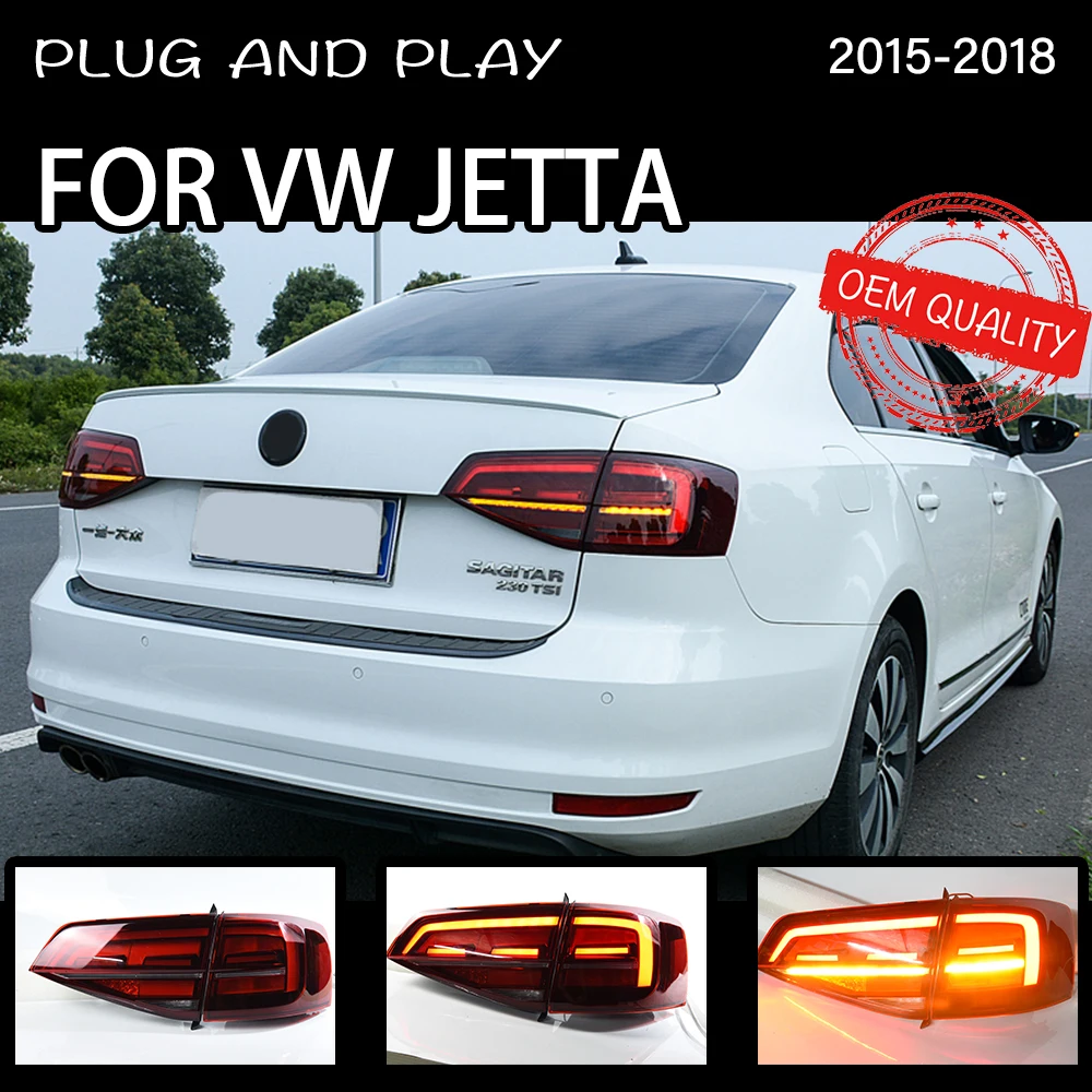 Tail Light For VW Jetta MK6 2015-2018 Rear Lamp LED Lights Car ...