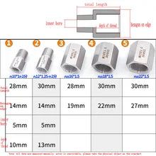 ブッシングコネクタとステンレス鋼継手,1/4 "1/2" 3/4 "bspめねじ,m10 m16 m18 m20 m22メートル法,304