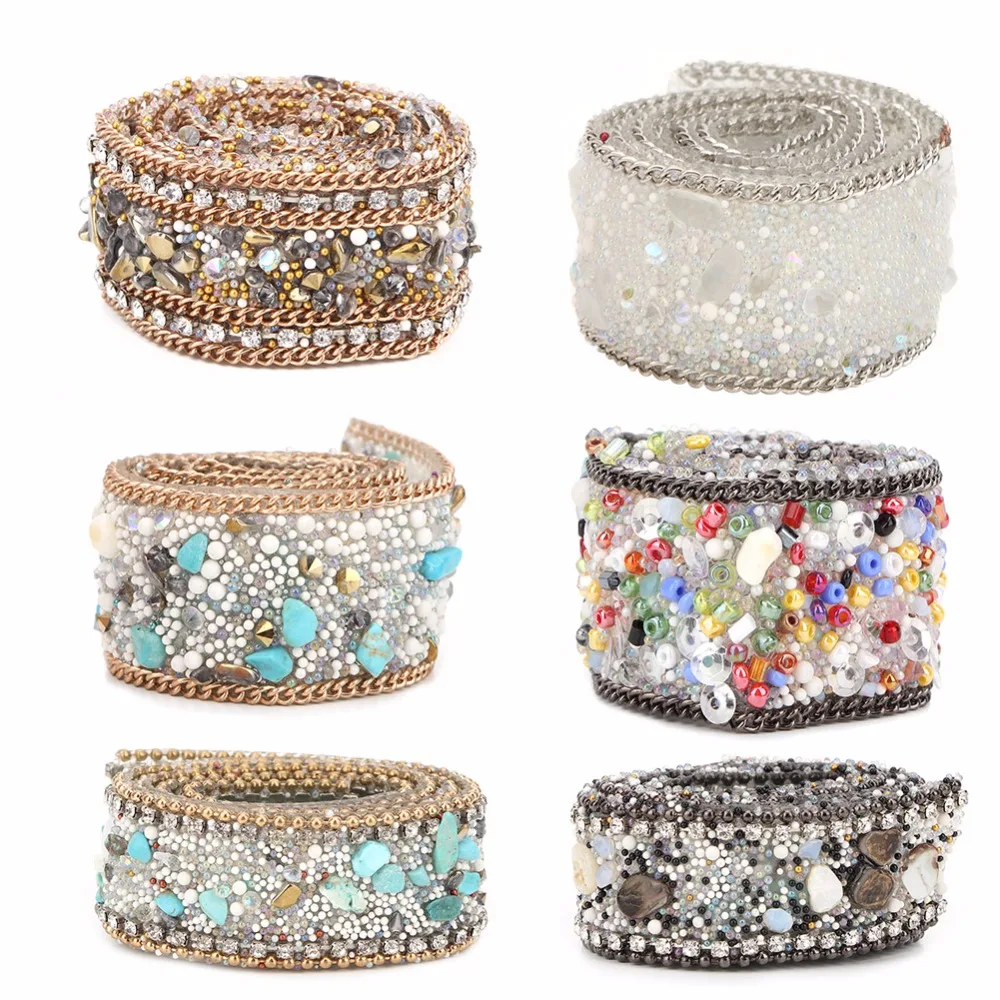 Strass JONail Art DIY Diamond Mesh Round Roll, Strass en cristal, Ruban ...