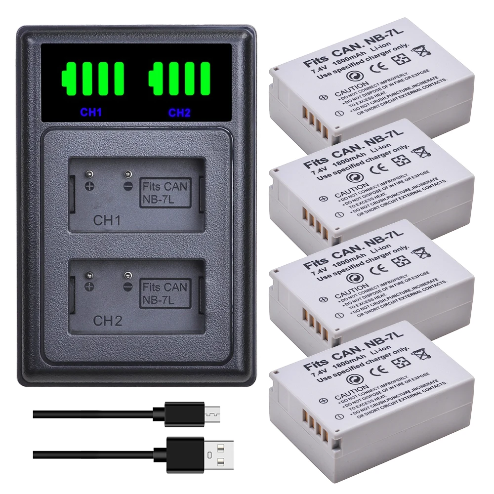 1800mAh-NB-7L-NB-7L-Battery-for-Canon-PowerShot-G10-G11-G12-SX30-SX30IS ...