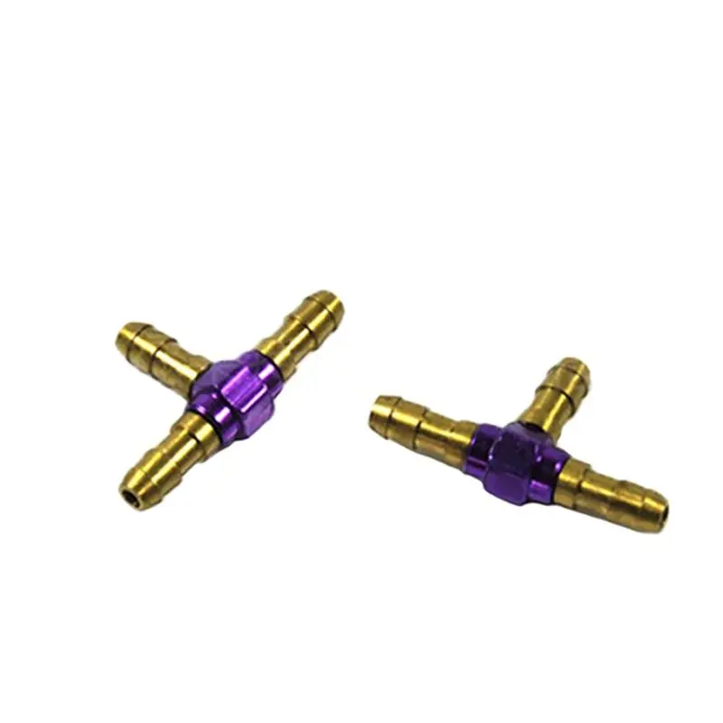 2PCS-Fuel-Tank-Tee-Joints-3-Way-Gas-Pipe-Nozzle-Fuel-Filter-Mini-T ...