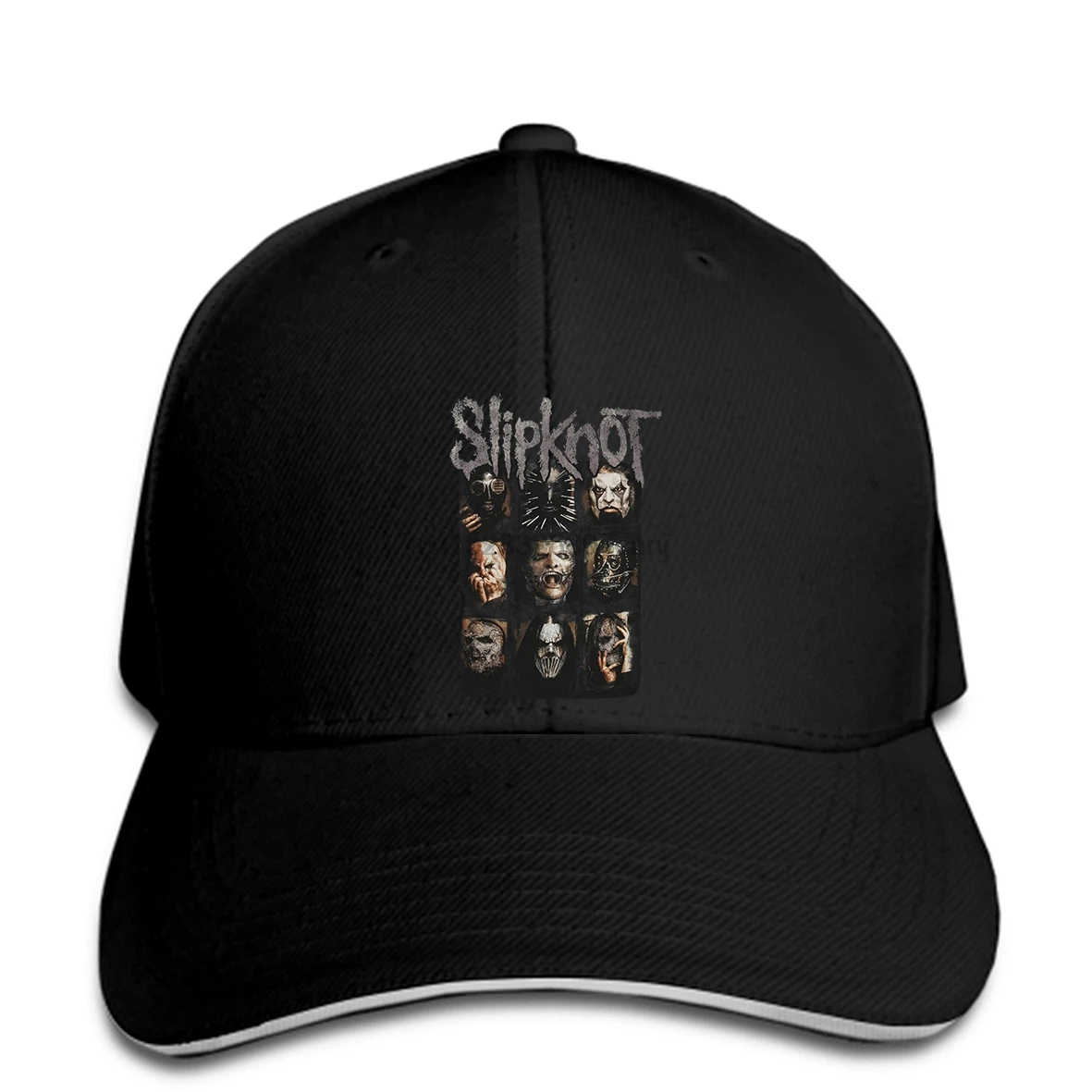 Baseball cap Slipknot Masks Logo Back Black Print hat New Official|Men ...