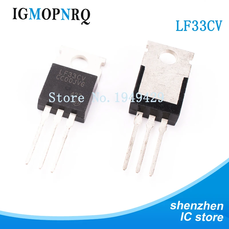 10PCS-LF33CV-TO-220-LF33-Low-dropout-voltage-regulator-3-3V-500mA ...