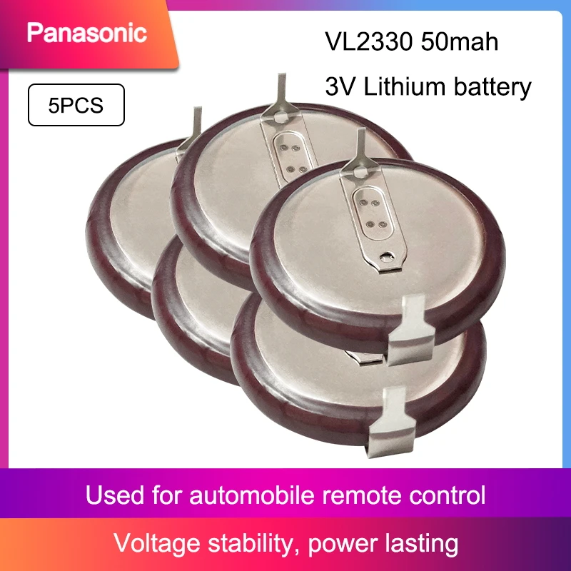 5PCS 100% Original Panasonic VL2330 2330 Rechargeable lithium battery ...