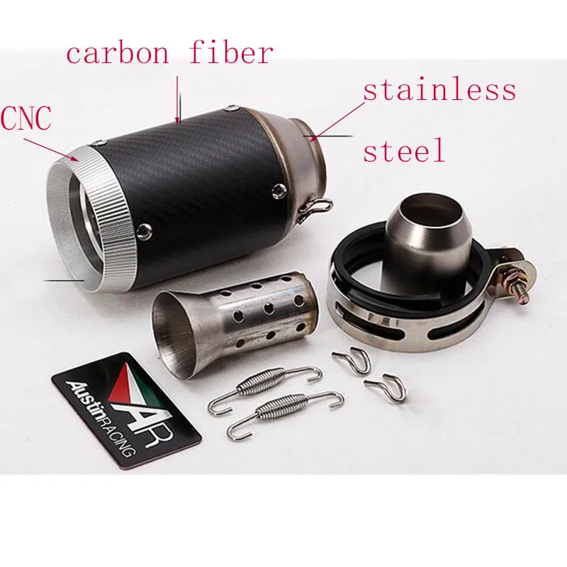 51mm motorcycle austin racing exhaust pipe muffler large displacement ...