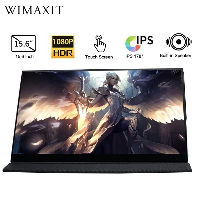 Wimaxit USB C Portable Monitor 15.6" Full HD 1080p/60Hz HDMI Type-C ...