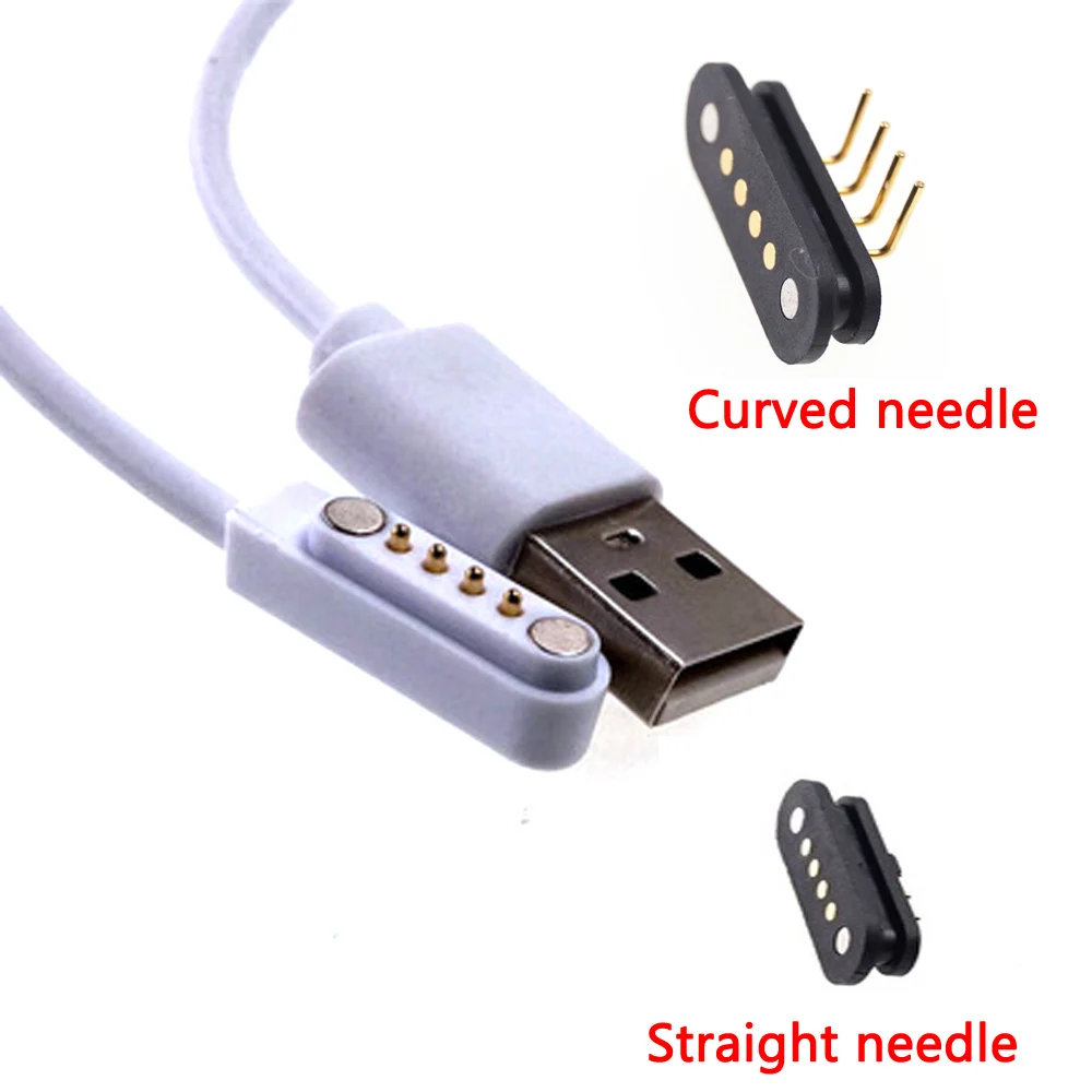 1 Sets Magnetic usb charging cable Male Female Pogo Pin connector 4 ...