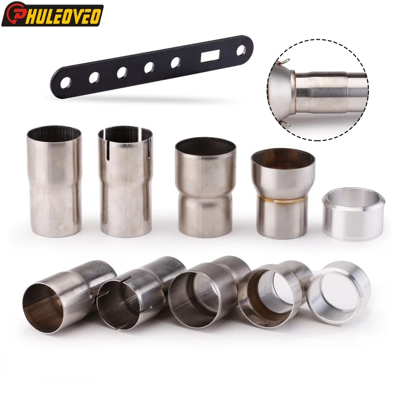 Motorcycle Exhaust Muffler Pipe Adapter 60-51mm 51-38mm Escape Connect ...