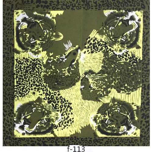100% cotton Tiger Leopard Army Green Kerchief Neckerchief Hip Hop ...