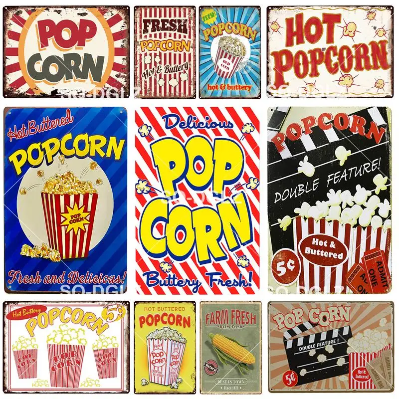 POP-CORN-Plaque-de-d-coration-en-m-tal-18-signes-style-vintage-pour-bar ...