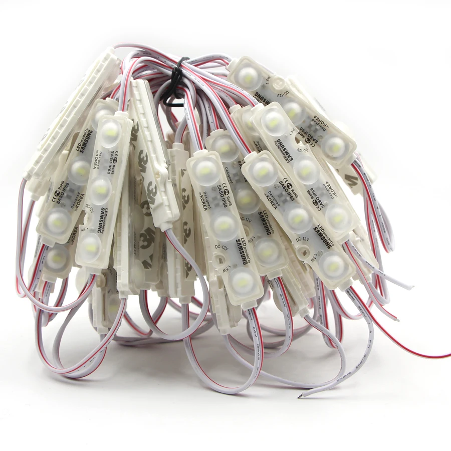 Chip SMD 5730, módulo LED de inyección de 3 led de 12V con lente ...