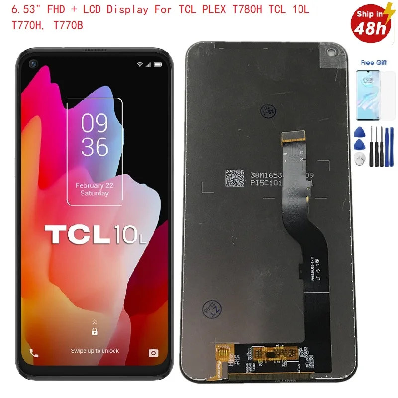 Pantalla táctil Lcd de 6,53 pulgadas, montaje de digitalizador para TCL PLEX T780H, T770H, T770B ...