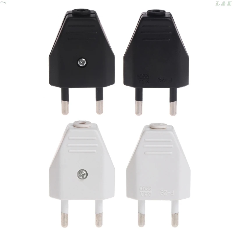 2-Pcs-new-type-German-Type-European-standard-Power-2-Pin-Plugs-Network ...