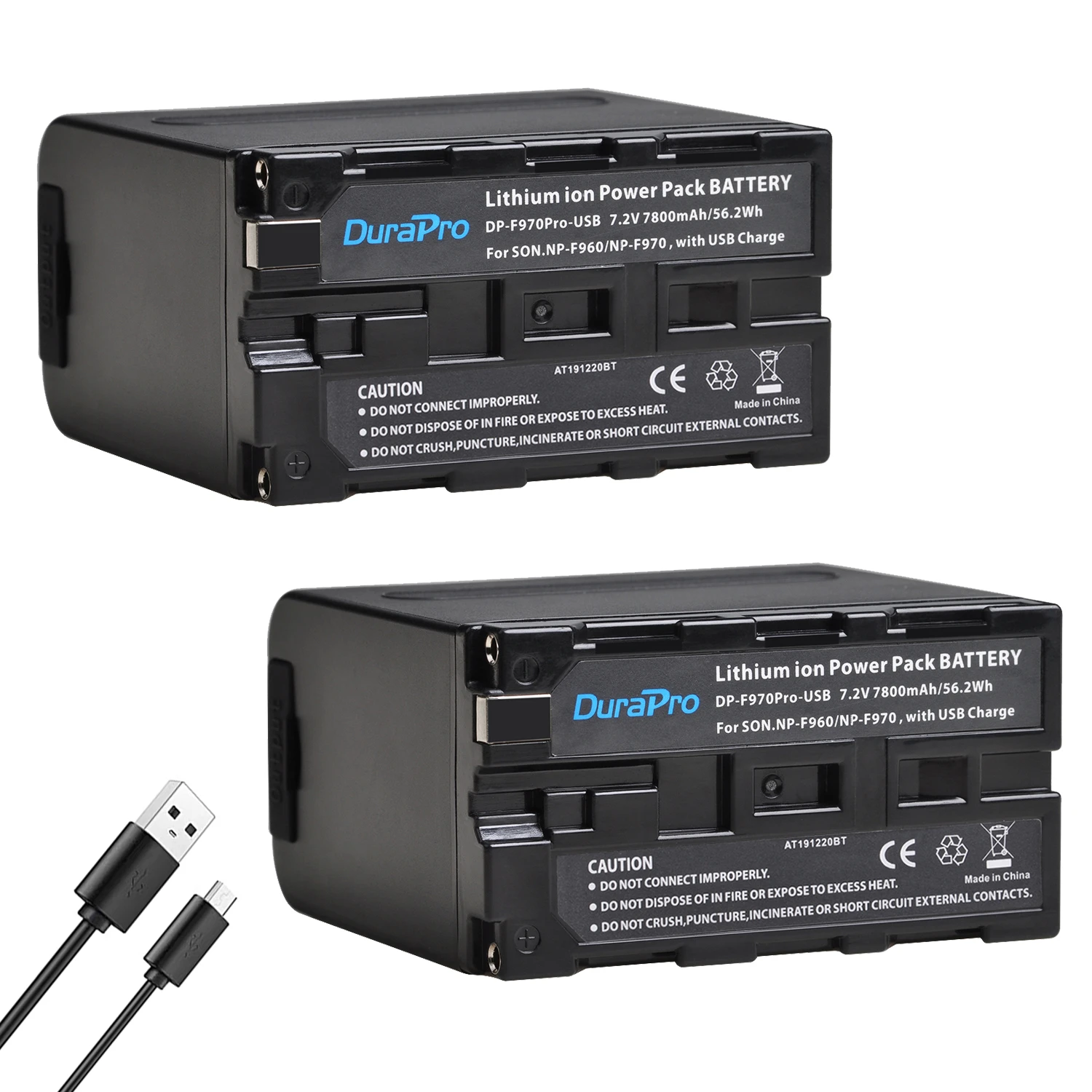 소니 NP F980 F550 F570 F750 F770 용 USB 입력/출력 포트 및 LED 전원 표시기가있는 7800mAh NP F960 Bateria NP F970 ...