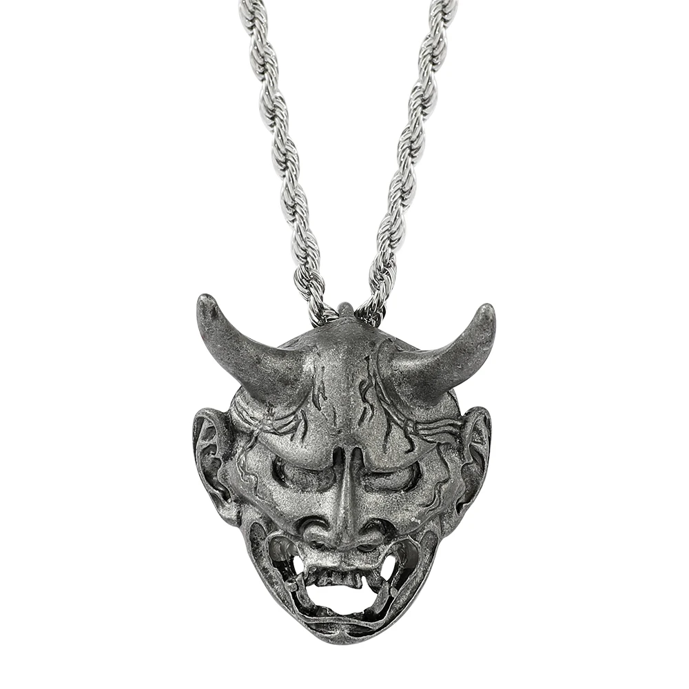 Collar gótico de demonio Retro Punk, máscara de fantasma, colgante de ...