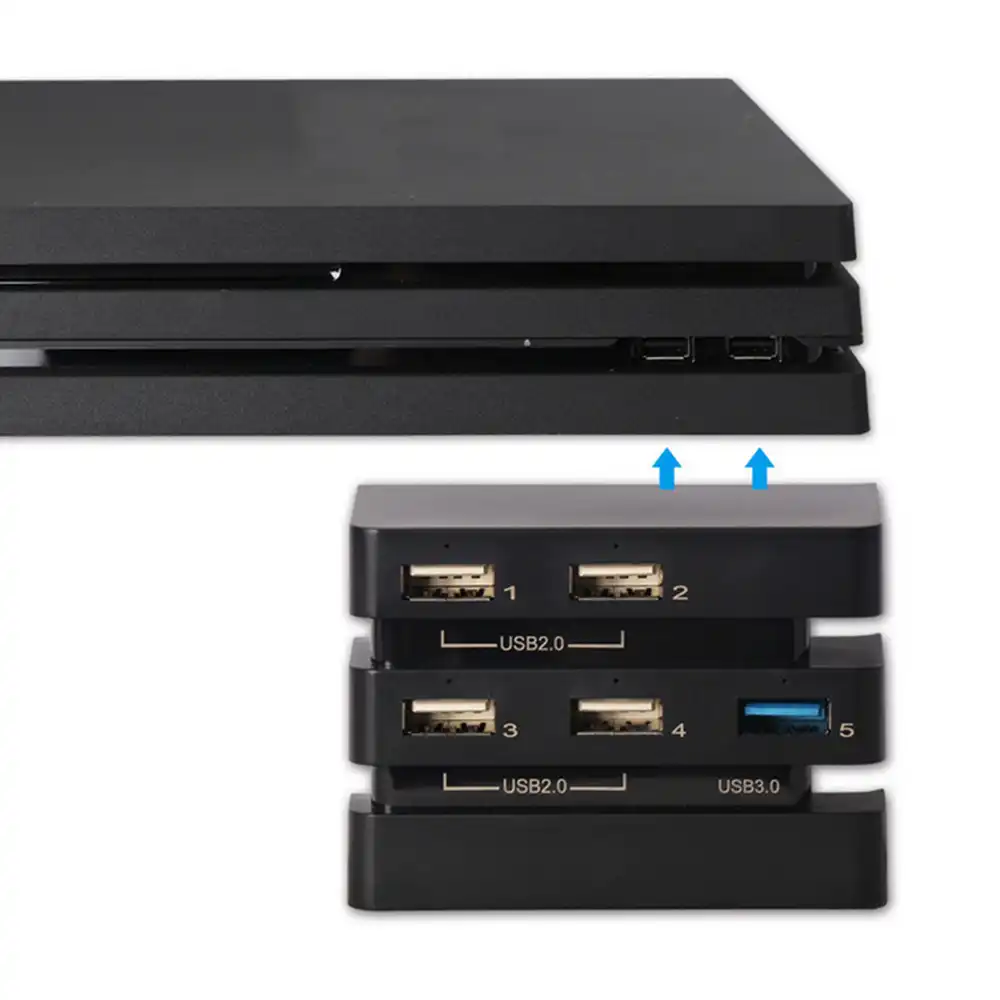 PS4 Slim Extend USB Adapter Accessories for Play Station 4 Slim Console USB HUB 3.0 High Speed ...