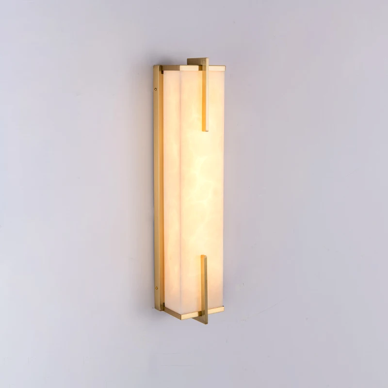 FKL Modern Copper Wall Lamp Marble Texture Lampshade Light Luxury ...