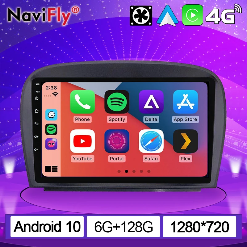 NaviFly 7862C Android 10 reproductor Multimedia para Auto Mercedes SL ...