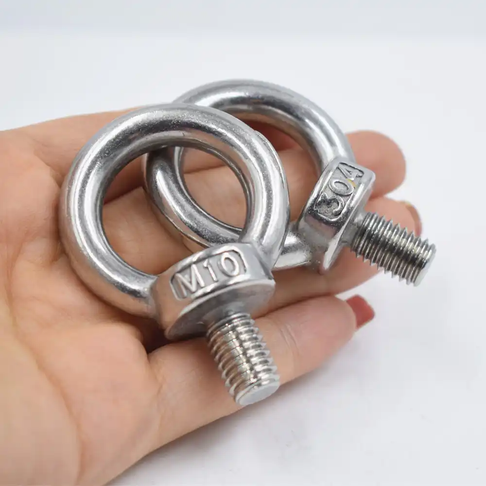 10-Pack M6 & M8 Male Metric Thread Machinery Shoulder Eyebolts 304 ...