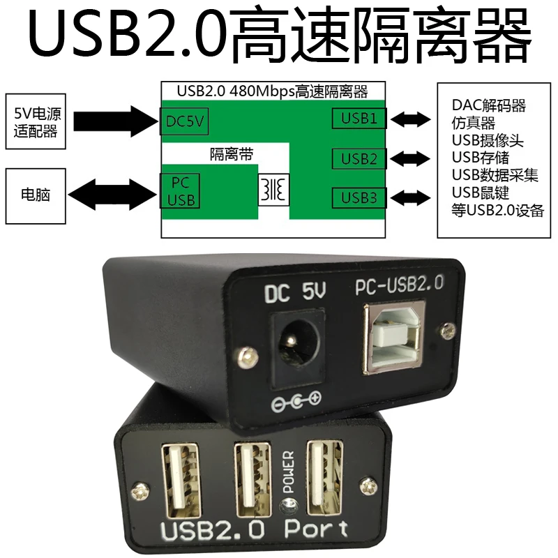 USB2-0-High-Speed-Isolator-480m-Eliminates-Common-Ground-Current ...