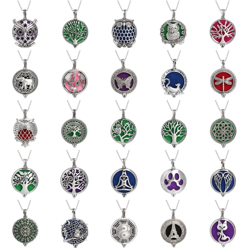 Collar de difusor de Aroma, medallones antiguos abiertos, colgante de ...