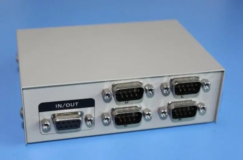 4 Port Rs-232c Db9 9-pin Manual Switch For Pc Rs232 Serial Port Switch ...