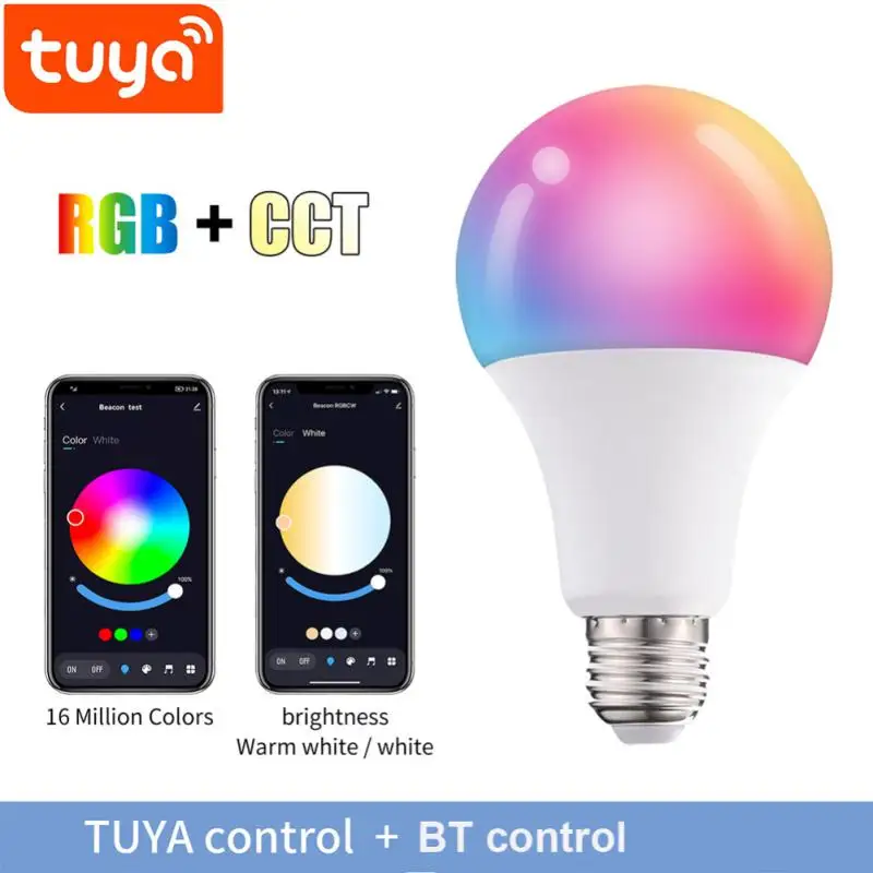 Tuya Inteligente Lâmpada Led 10w Bluetooth-compatível Lâmpada E27 Rgbw ...