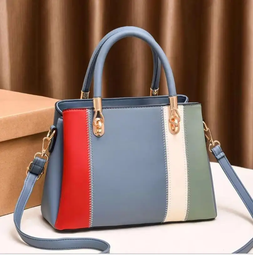 2024-New-Fashion-Color-Matching-Handbag-Large-capacity-One-Shoulder ...