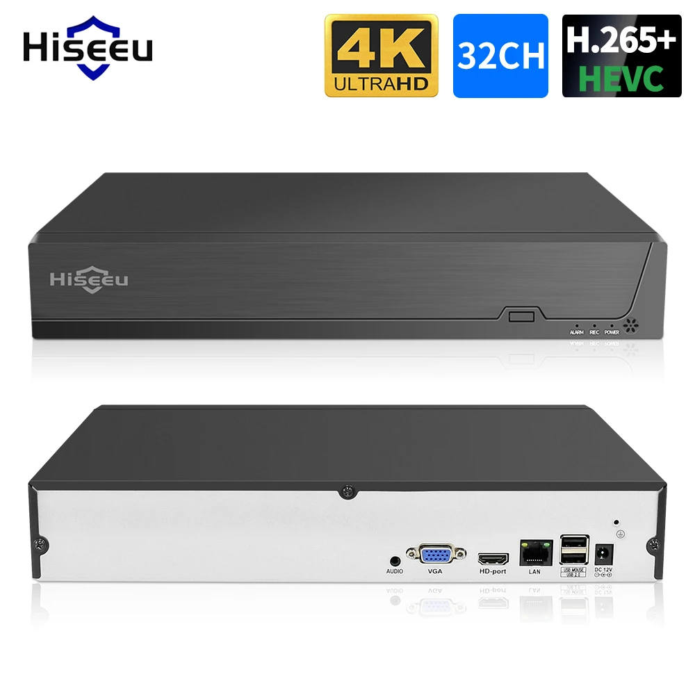 Hiseeu NVR DVR 네트워크 비디오 레코더 ONVIF IP 보안 감시 카메라 P2P 용 CCTV, 25CH, 5MP ...