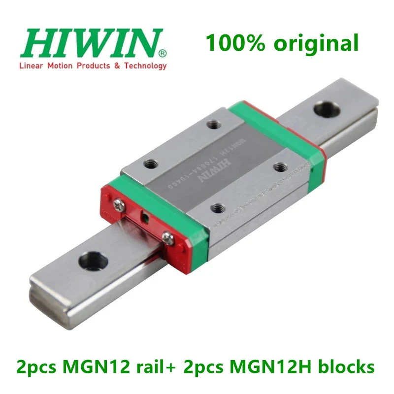 2pcs Original Hiwin linear guide MGN12 100 150 200 250 300 330 350 400 ...