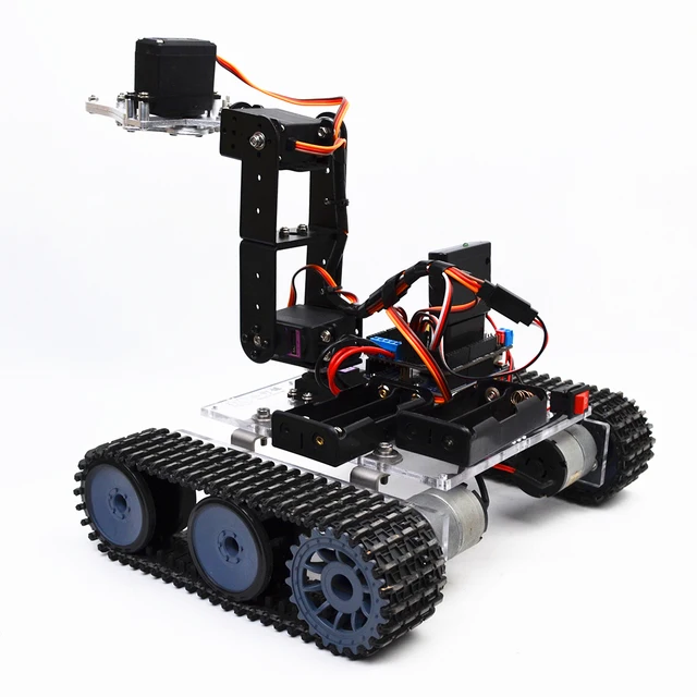 DIY Programmable Tank 4DOF Metal Mechanical Arm Robot Kit High Tech ...