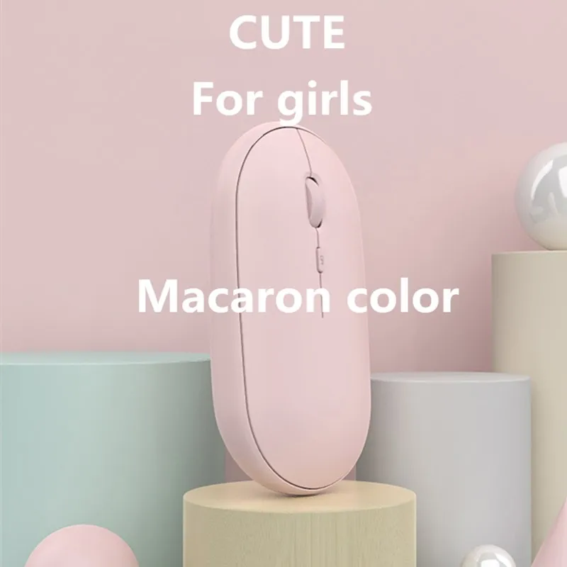 2020 New 1000dpi Wireless Mouse Mute 2.4G Cute Mouse Girls Ultra thin ...
