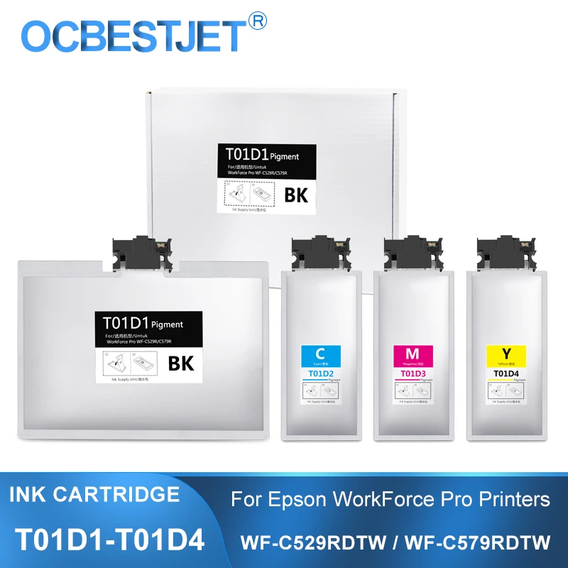 T01D1 T01D2 T01D3 T01D4 Ink Cartridge With Pigment Ink For Epson ...