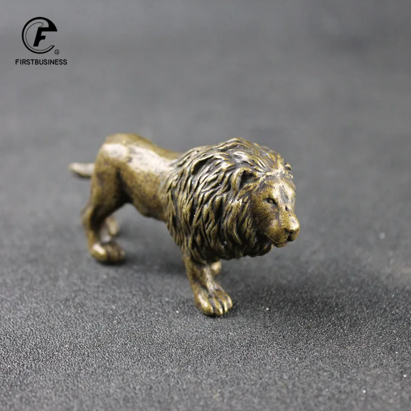 Antique-Bronze-Male-Lion-King-Statue-Small-Ornaments-Solid-Copper ...