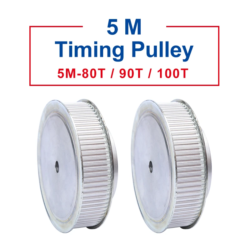 1 piece Pulley 5M 80T/90T/100T Width 21/27mm pulley wheel rough hole 12 ...
