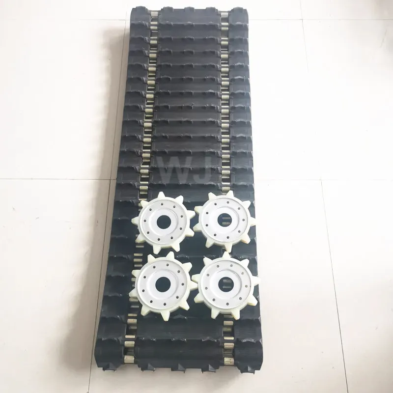 Snow Vehicle Crawler Snowmobile Rubber Tracks with Sprocket Clearance ...