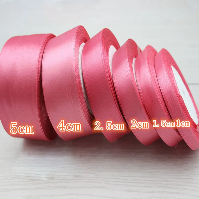 6 10 12 15 20 25 40 50mm Watermelon Red Satin Ribbon Christmas ...