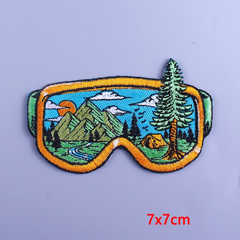 PE3397CT -Patch de broderie de montagne ondulée,patchs thermoadhésifs ...