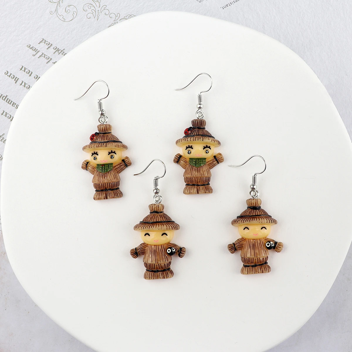 Funny Scarecrow Unusual Earrings For Women 2021 Trendy Girls Resin Cute ...