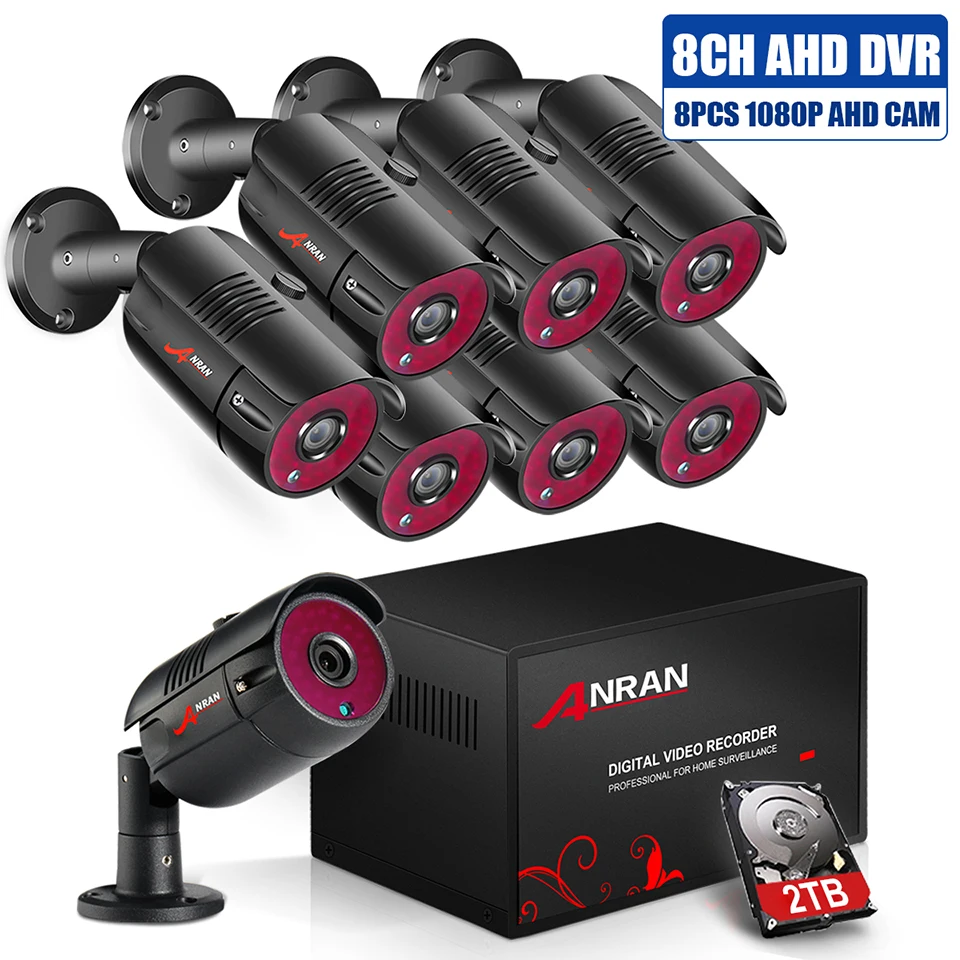 ANRAN-4CH-8CH-Surveillance-System-1080P-Outdoor-Security-Camera-AHD-DVR ...