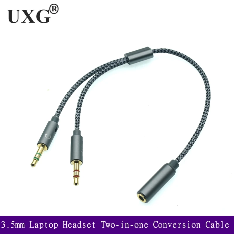 Laptop-Headset-3-5mm-2-to-1-Conversion-Cable-Mobile-Phone-Microphone ...