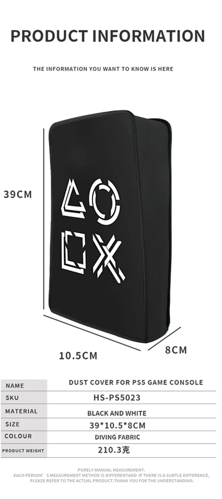 Housse De Protection Anti-poussière Pour Console Ps5 Playstation 5, En ...