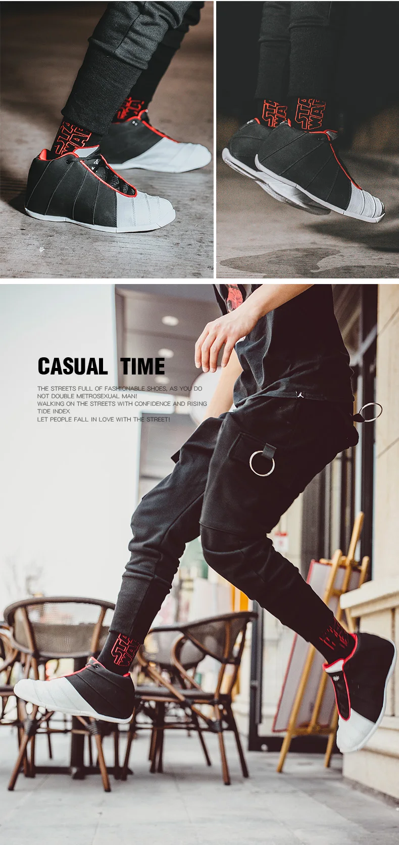 VOIT Men Professional basketball shoes male gym shoes TAICHI combat non ...