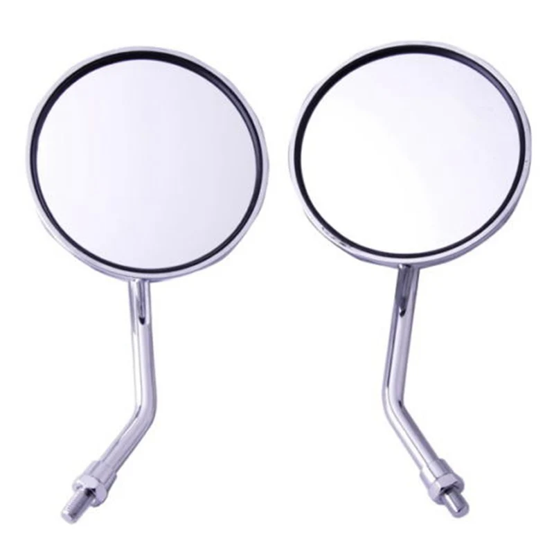 Motorcycle 10mm Round Shape Side Rear View Mirrors For Honda CB 200 250 ...