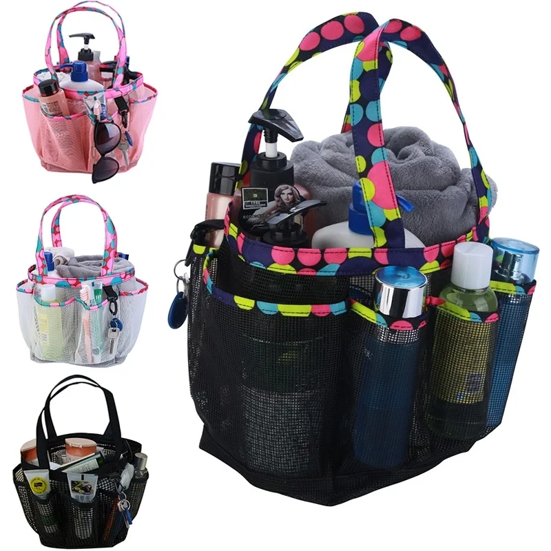 Shower Caddy Mesh Organizer Bag | Hanging Toiletry Bag | Bath Toiletry ...