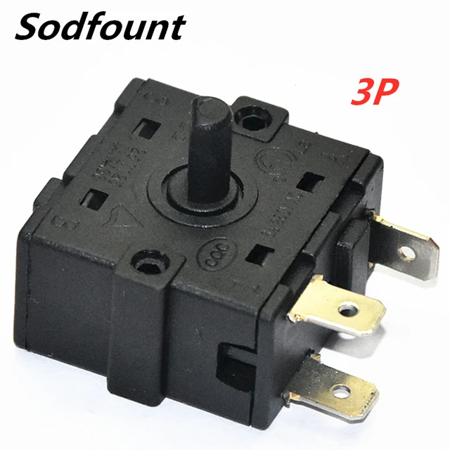 Electric Room Heater Position 3 Pin 5Pin Rotary Switch Selector AC 250V ...