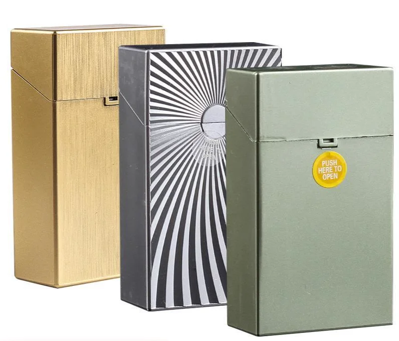 4pcs /lot Multi Color Top Flip Open Plastic Cigarette Case Pack Holders ...